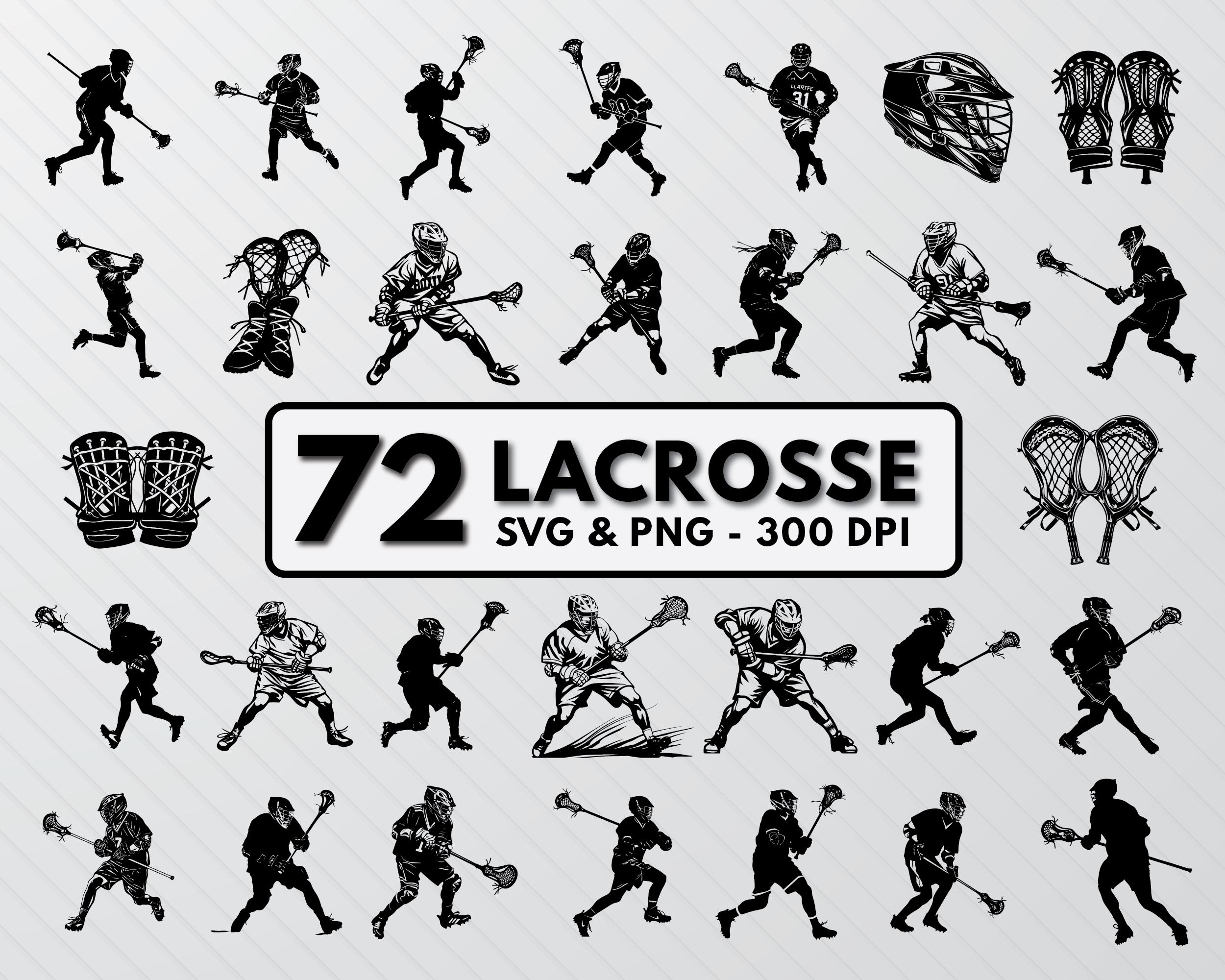 Lacrosse Silhouette, Lacrosse Sticks Svg Bundle, Lacrosse Ball Clipart ...