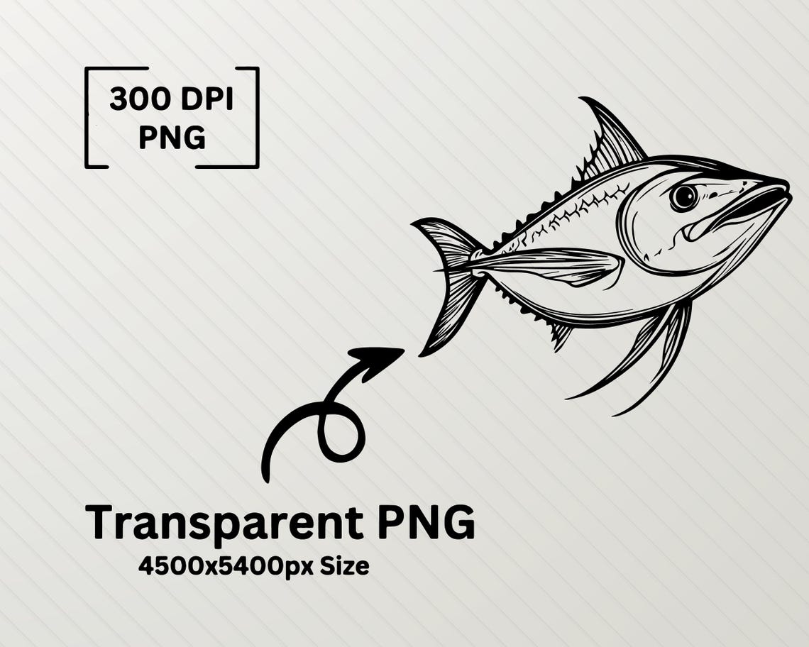 Tuna Fish Svg Bundle, Tuna Fish Silhouette Png, Fish Line Art Svg ...