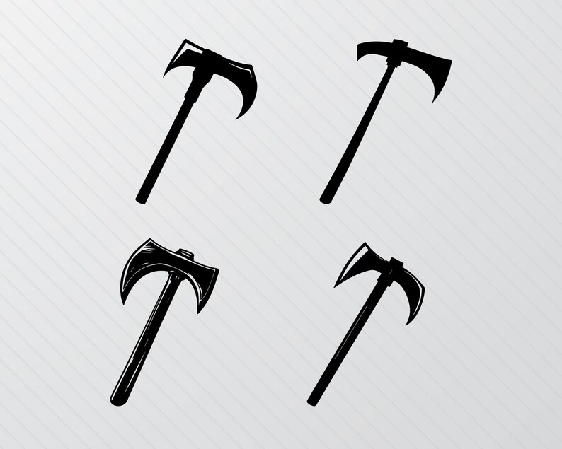 Pickaxe SVG Bundle: Silhouette Clipart PNG, Cricut Cut File - Etsy