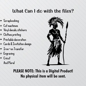 Taino Warrior Silhouette SVG Bundle: Tribal Queen Clipart (PNG, Vector ...