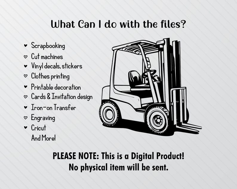 Forklift Svg Bundle, Forklift Silhouette Art, Forklift Clipart Png ...