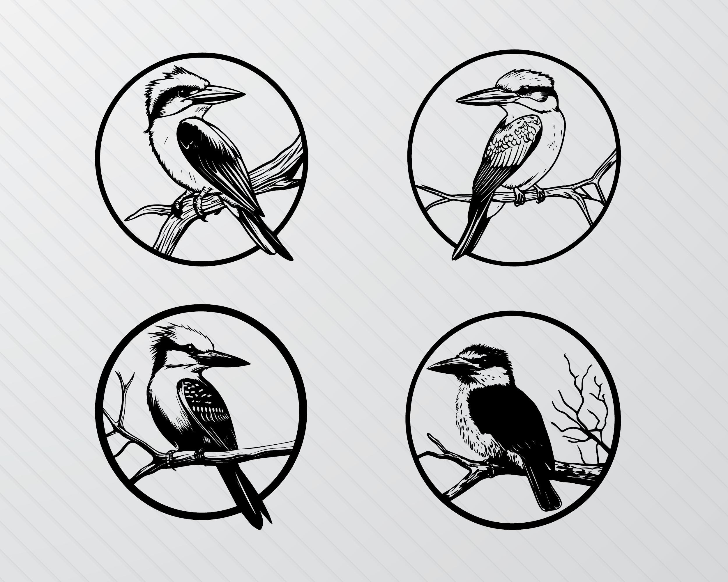Kookaburra Svg Bundle, Kookaburra Silhouette Png, Australian Bird Svg ...