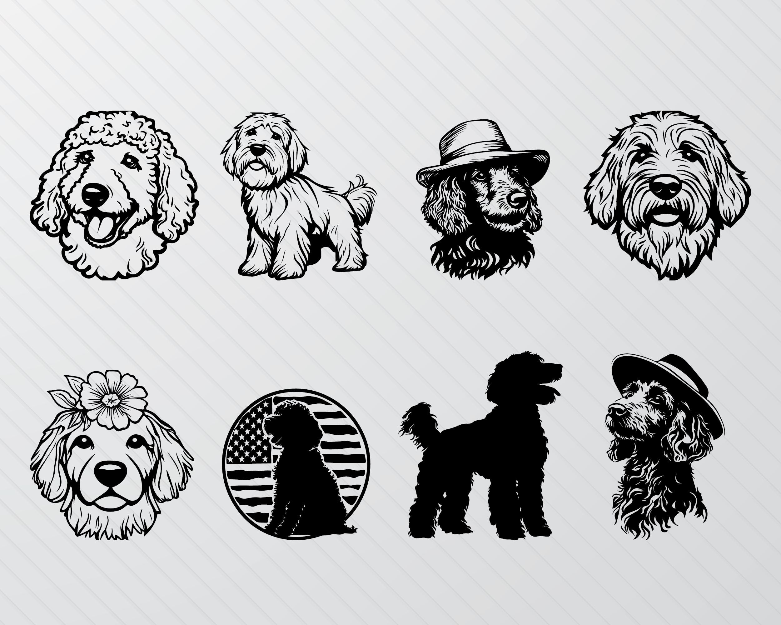 Sheepadoodle Svg Bundle, Sheepadoodle Silhouette, Sheepadoodle Puppy ...