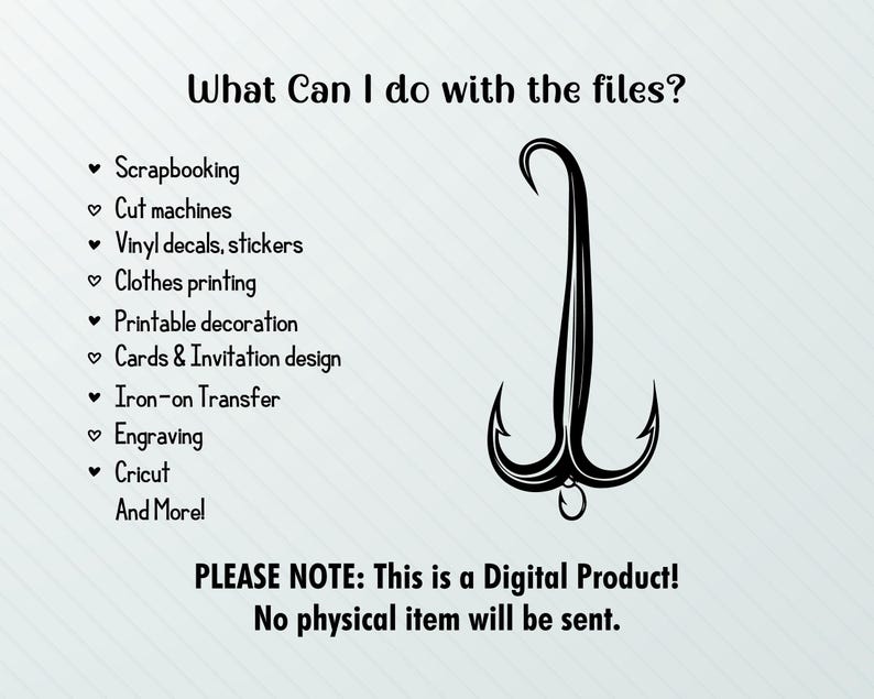 Fishing Hook Svg Png Bundle, Clipart, Fishing Hook Silhouette, Decal ...