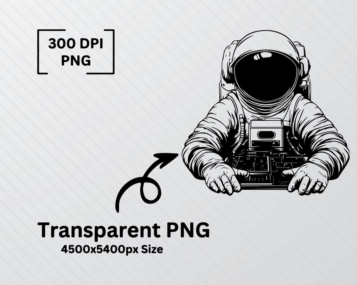 Astronaut DJ SVG Bundle: Spaceman Clipart, Cricut Cut File (PNG) - Etsy