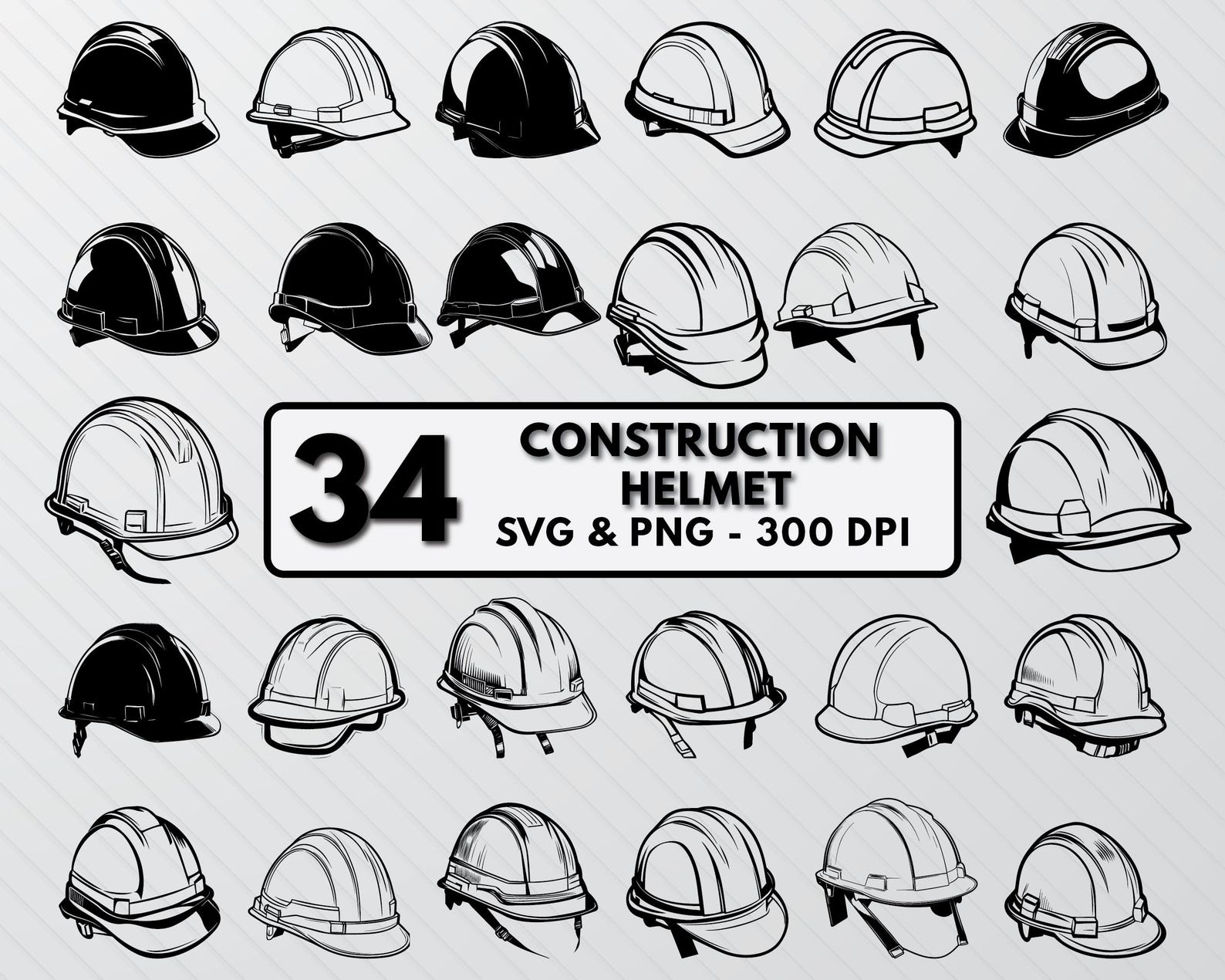 Construction Helmet Svg Vector Icons Bundle, Construction Helmet ...