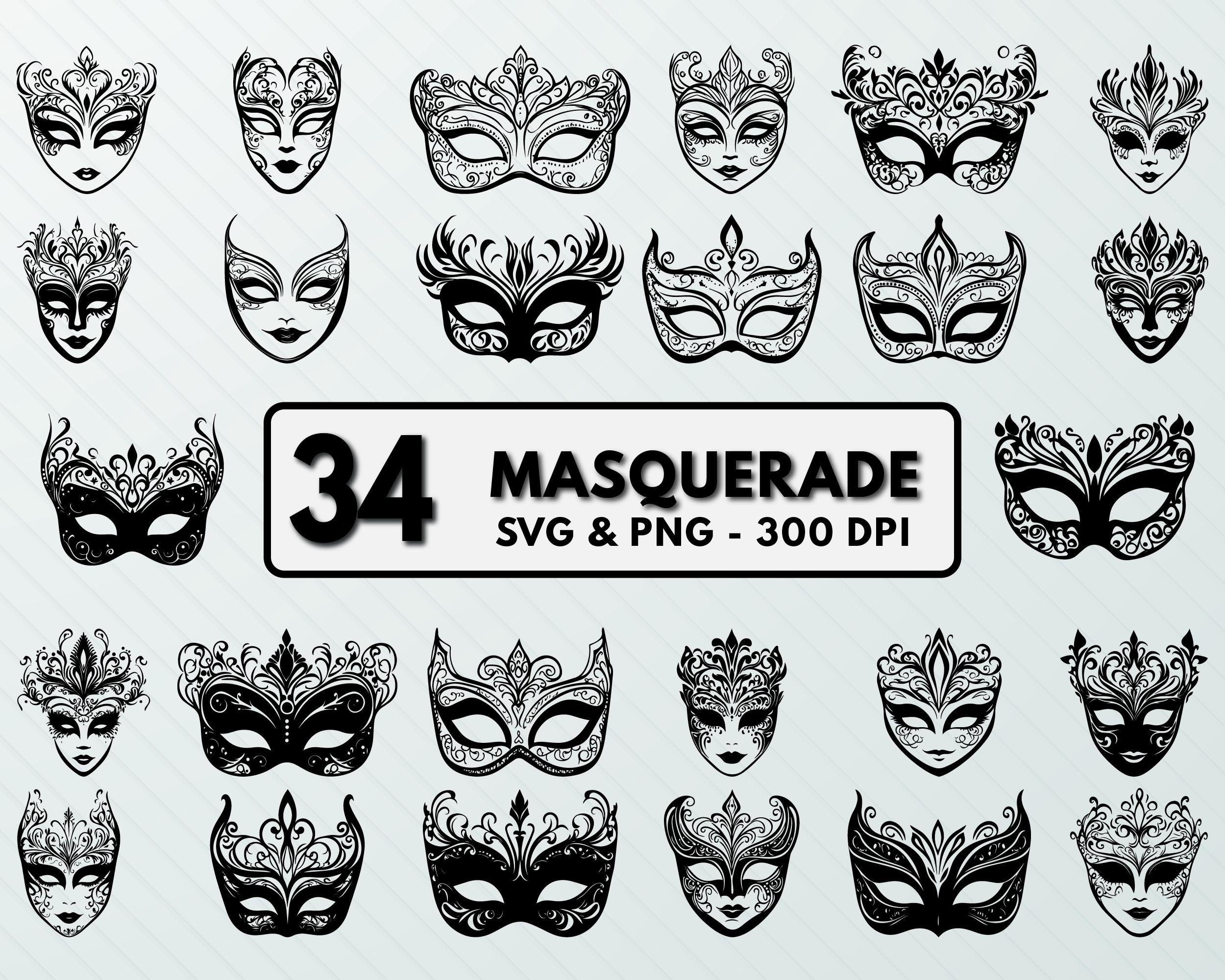 Masquerade Svg Png, Masquerade Clipart, Masquerade Silhouette, Decal ...