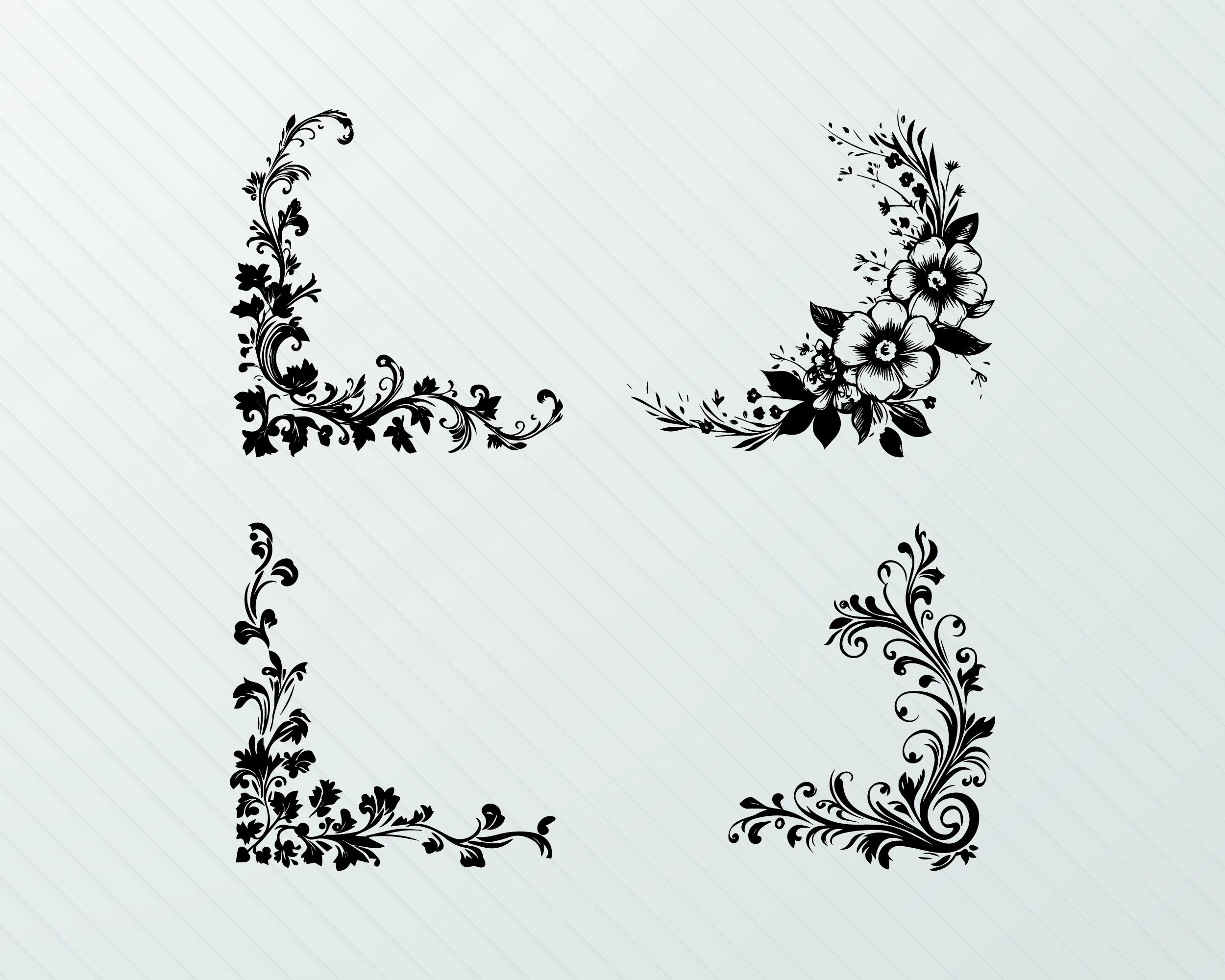 Corner Frame Svg Png, Corner Frame Clipart, Corner Frame Silhouette ...