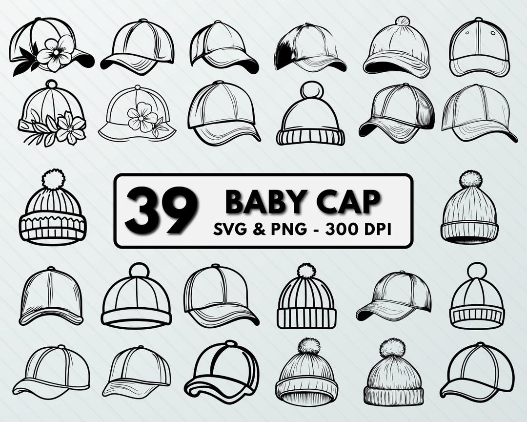 Baby Cap Svg Png, Baby Cap Clipart, Baby Cap Silhouette, Baby Cap ...
