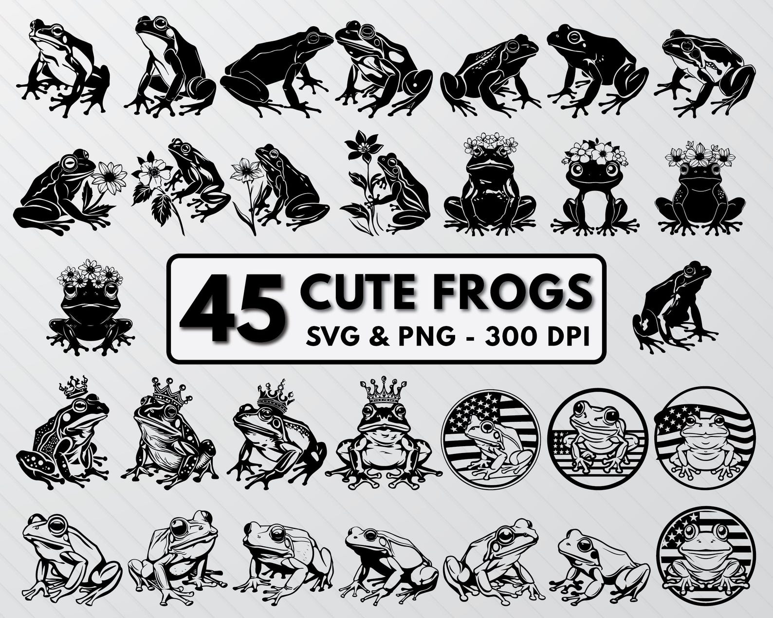 Frog Silhouette Svg, Frog Svg Cut File, Frogs Clipart, Frog Png Files ...