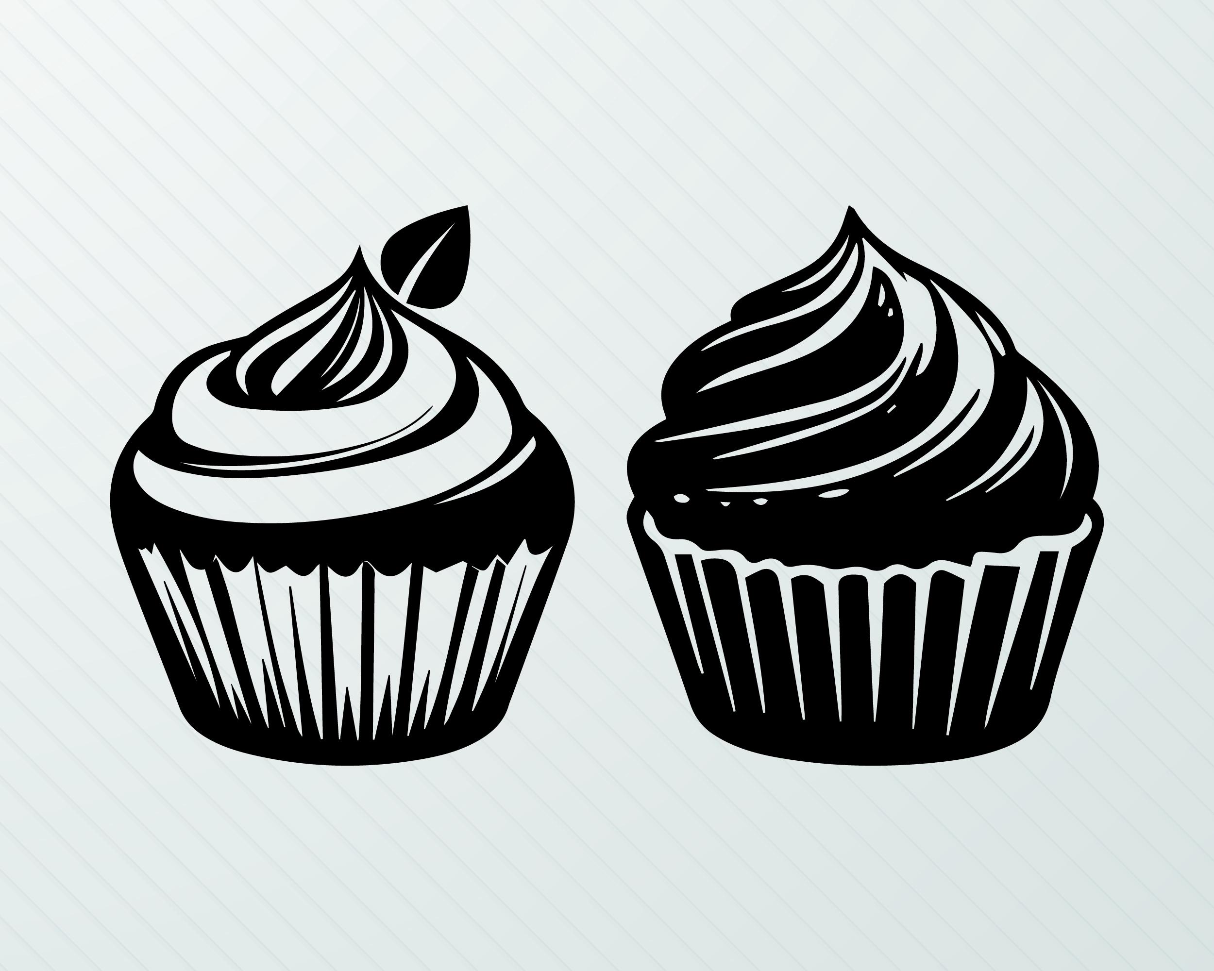 Muffin SVG PNG Bundle: Clipart Silhouette Vector Cut Files - Etsy