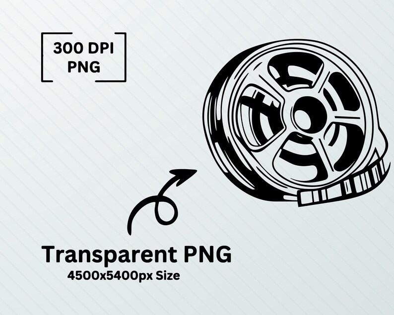 Movie Reels SVG PNG Clipart: Film Cut File Designs - Etsy