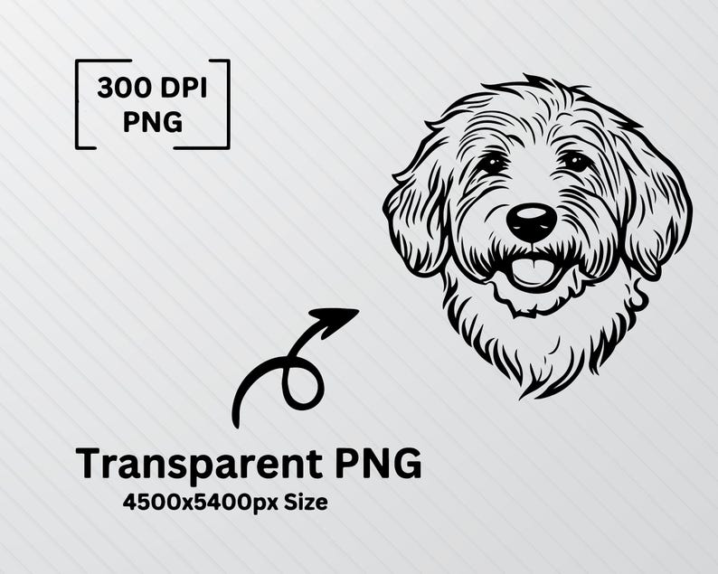 Whoodle Hund SVG, Whoodle Silhouette geschnitten Datei für Cricut ...