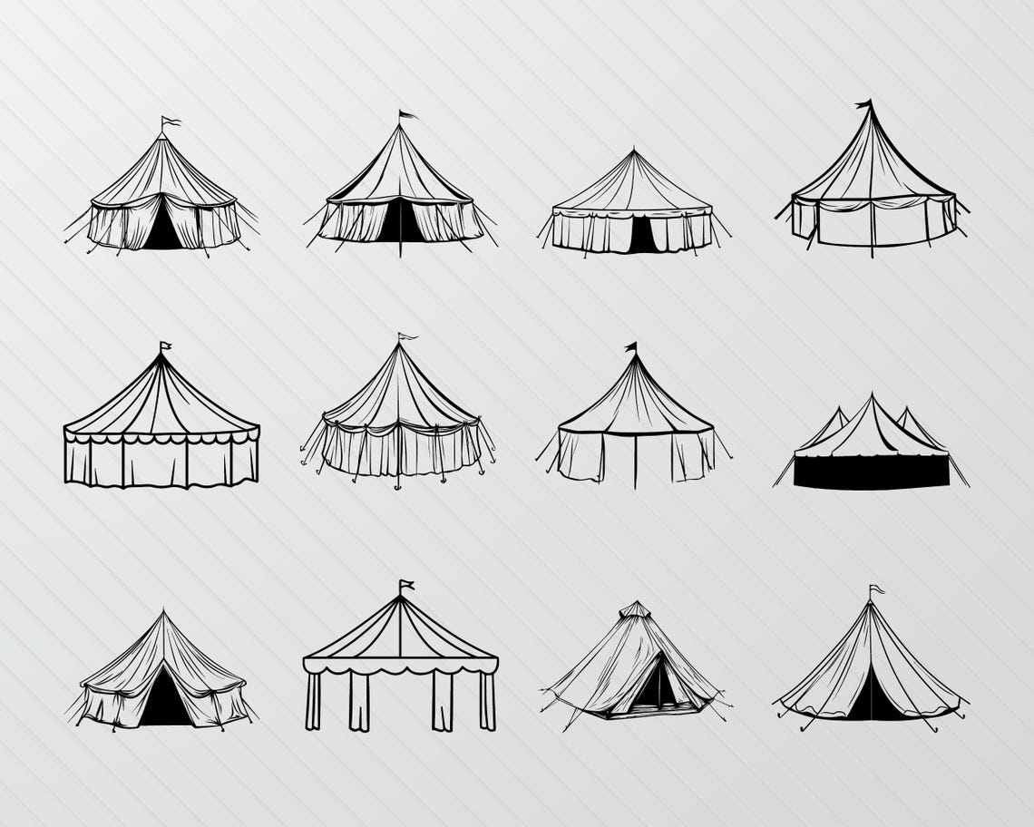 Tent Silhouette Svg, Camping Tent Svg Bundle, Camp Tent Clipart Png ...