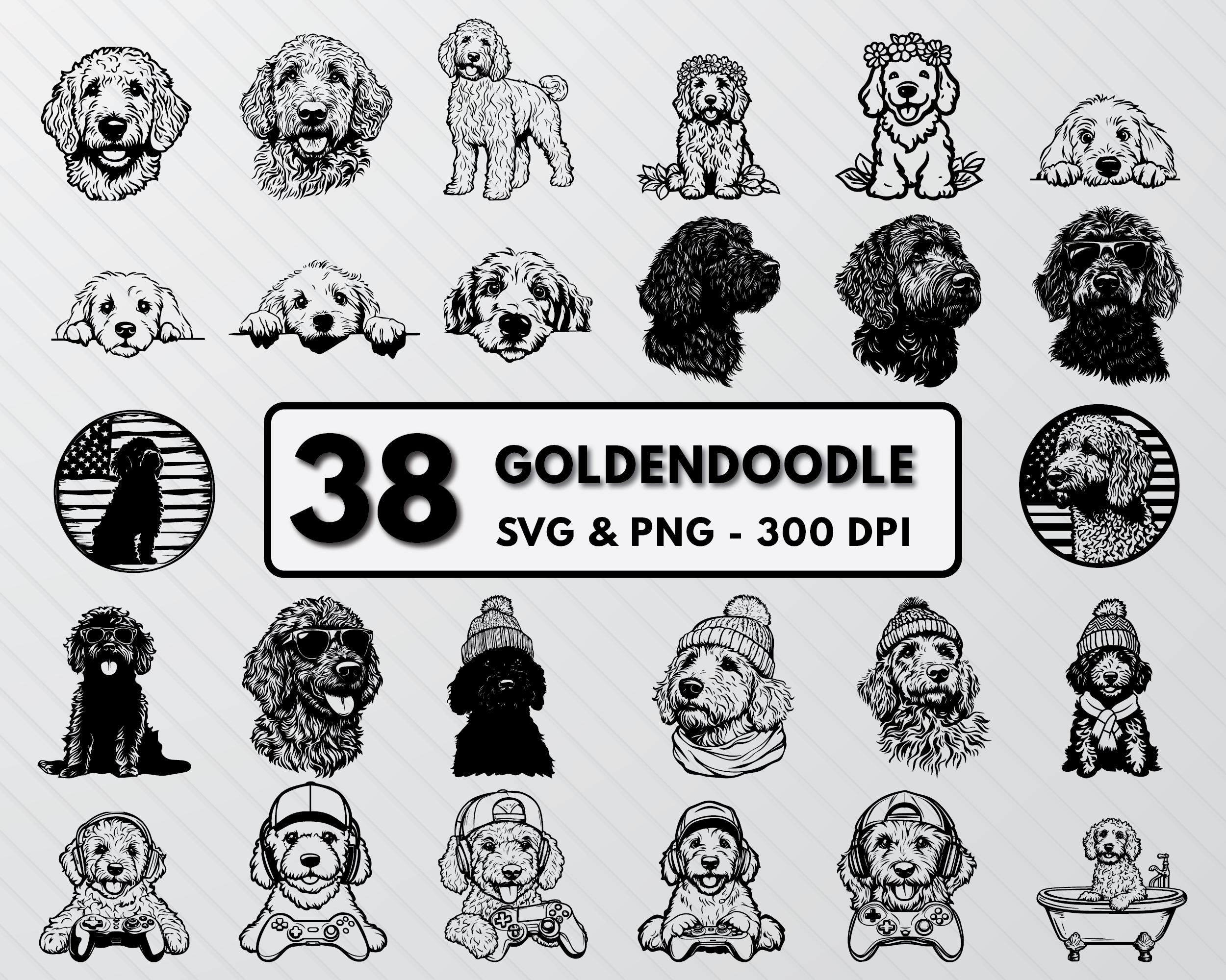 Goldendoodle SVG Bundle: Dog Breed Clipart, Vector Art (digital ...