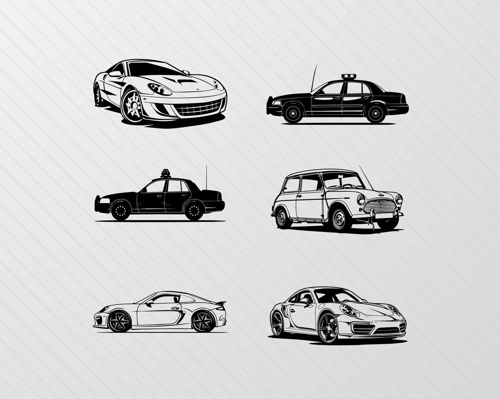 Car Svg Bundle, Car Silhouette, Old Car Clipart Png, Vintage Car ...