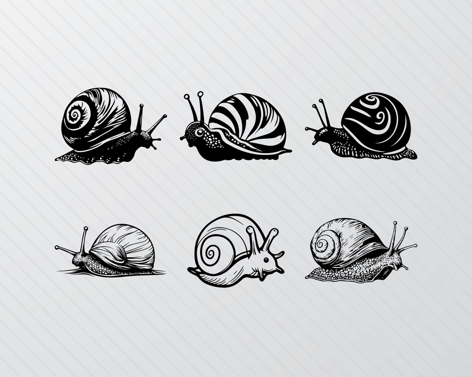 Snail Silhouette Svg, Snail Svg Bundle Cut Files, Snail Clipart Png ...