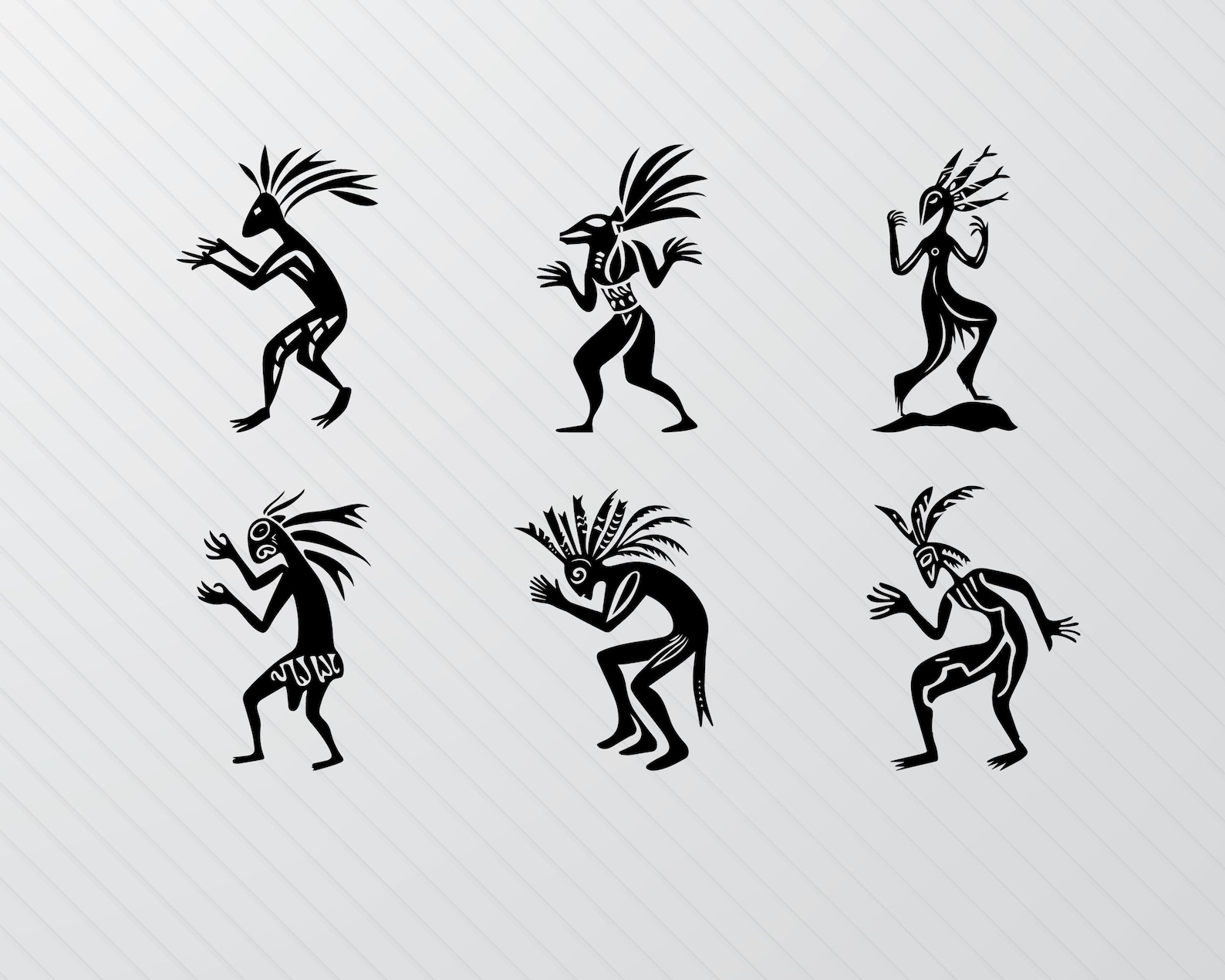 Kokopelli Silhouette Svg, Kokopelli Svg Bundle, Kokopelli Clipart ...