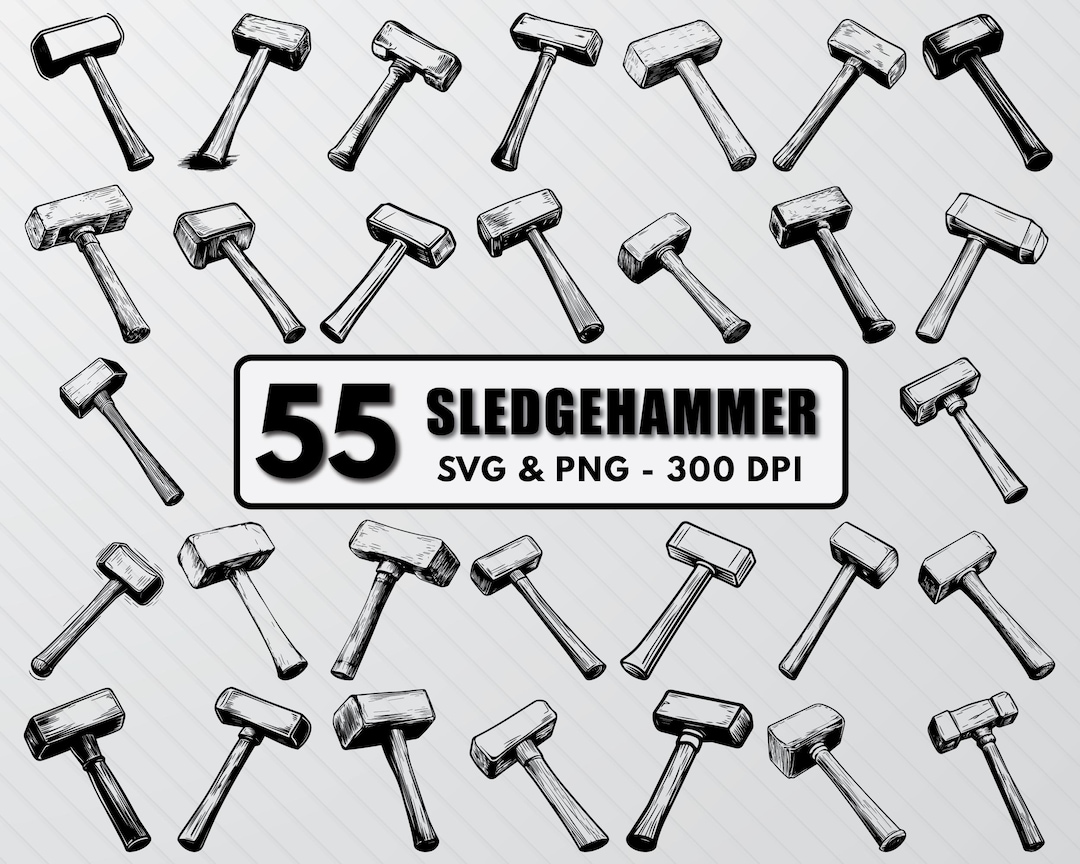 Sledgehammer Svg Bundle, Sledgehammer Silhouette, Sledgehammer Clipart ...