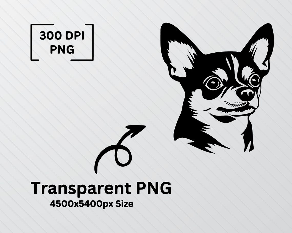 Chipin Dog SVG Bundle: Silhouette Vector Art (PNG, Cricut) - Etsy