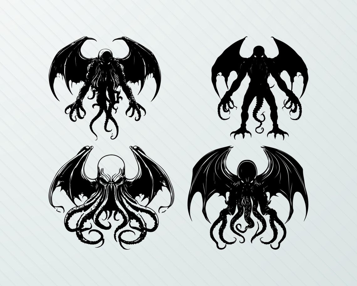Cthulhu Clipart: SVG, PNG, Vector Art Designs (digital Download) - Etsy