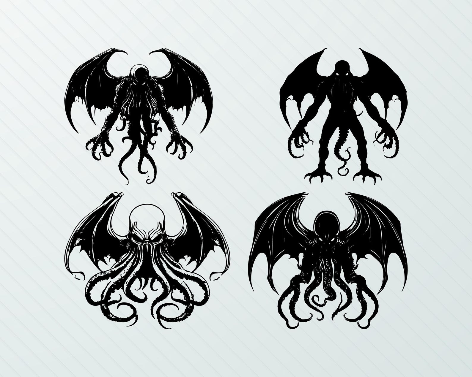 Cthulhu Clipart: SVG, PNG, Vector Art Designs (digital Download) - Etsy