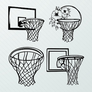 Basketball Hoop Svg Png, Basketball Hoop Silhouette, Basketball Hoop ...