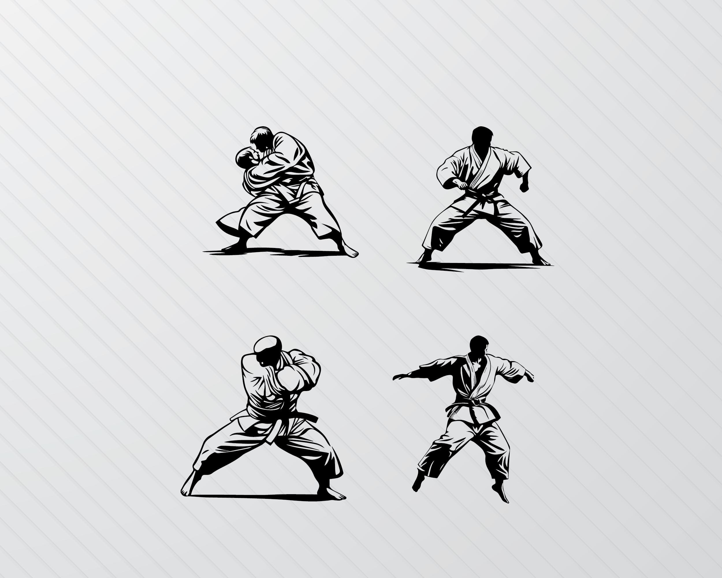 Judo Silhouette SVG Bundle: Karate Vector Art (PNG, Cut File) - Etsy