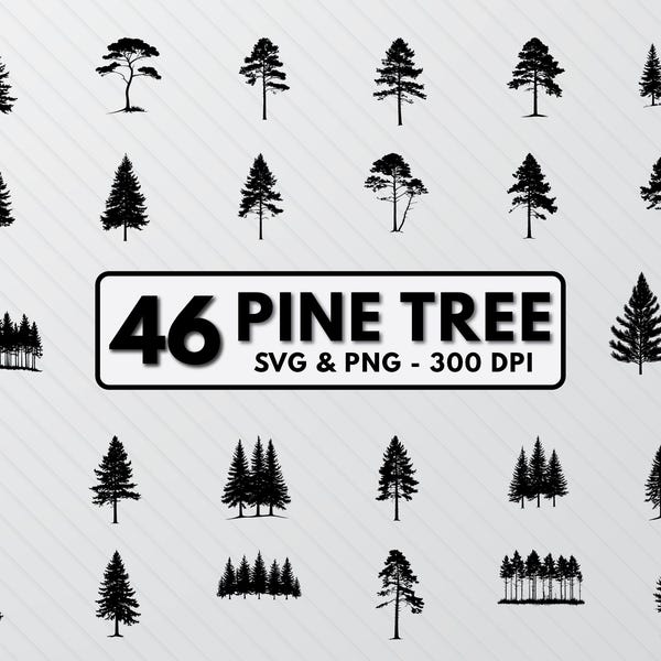 Pine Tree Decals - Etsy