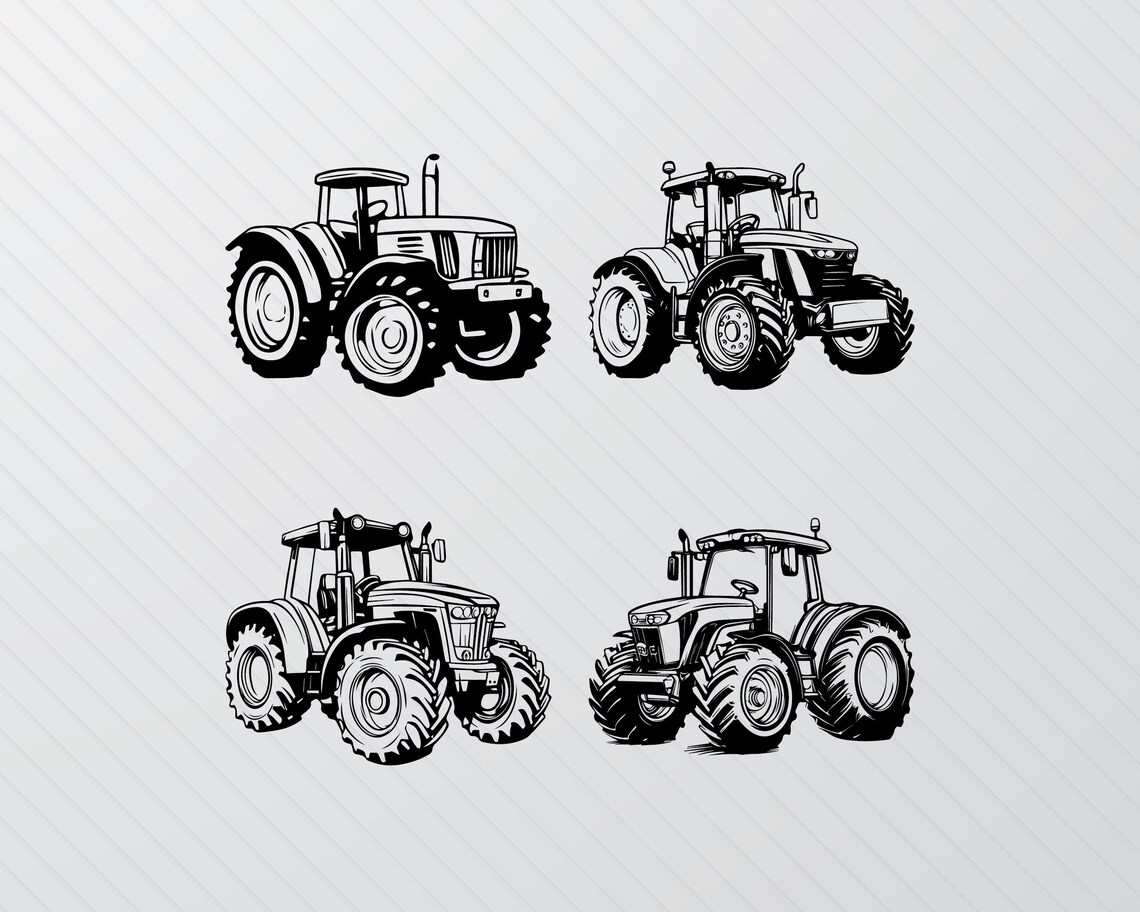 Tractor SVG Bundle: Farm Vehicle Clipart, Decal Cut Files (PNG) - Etsy