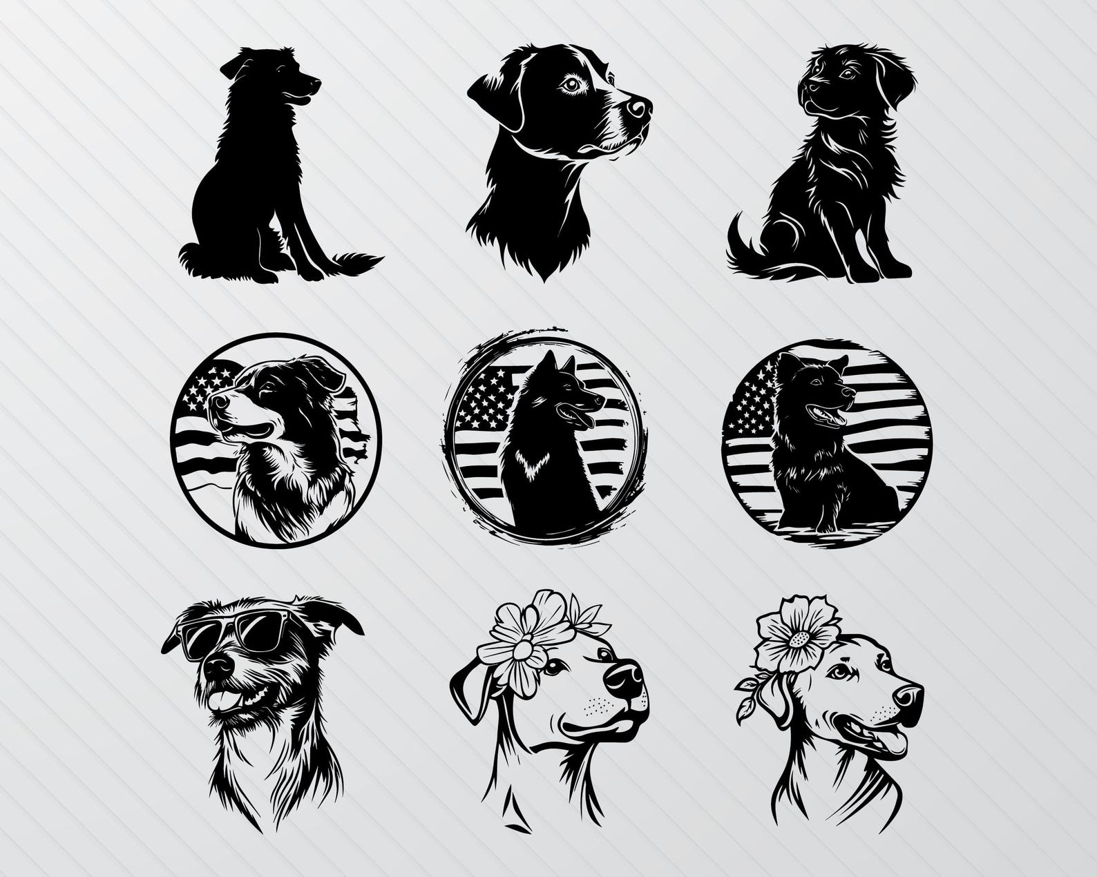 Mutt Dog Svg Bundle, Mutt Dog Silhouette Cut File for Cricut, Mutt Dog ...