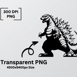 Godzilla Silhouette Bundle: SVG, PNG Cut Files - Etsy