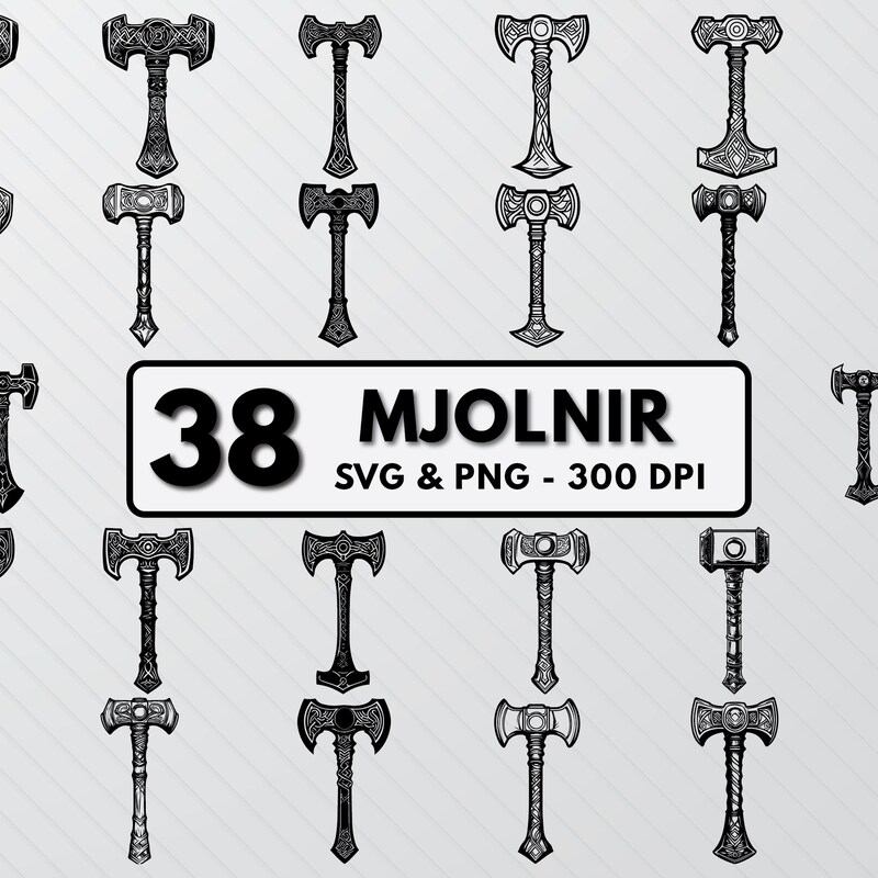 Mjolnir Svg - Etsy