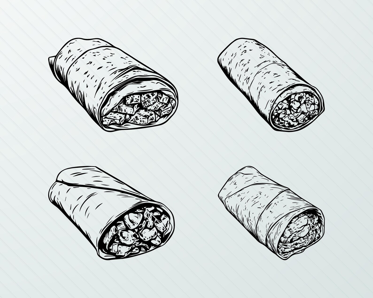 Burrito Svg Png Bundle, Burrito Clipart, Burrito Silhouette, Burrito ...