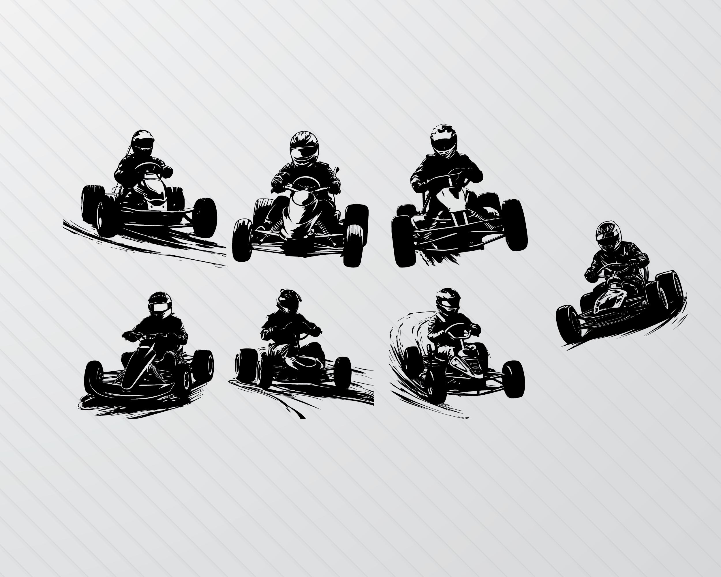 Go Kart Svg Bundle, Go Kart Silhouette, Go Kart Racing Clipart Png, Go ...