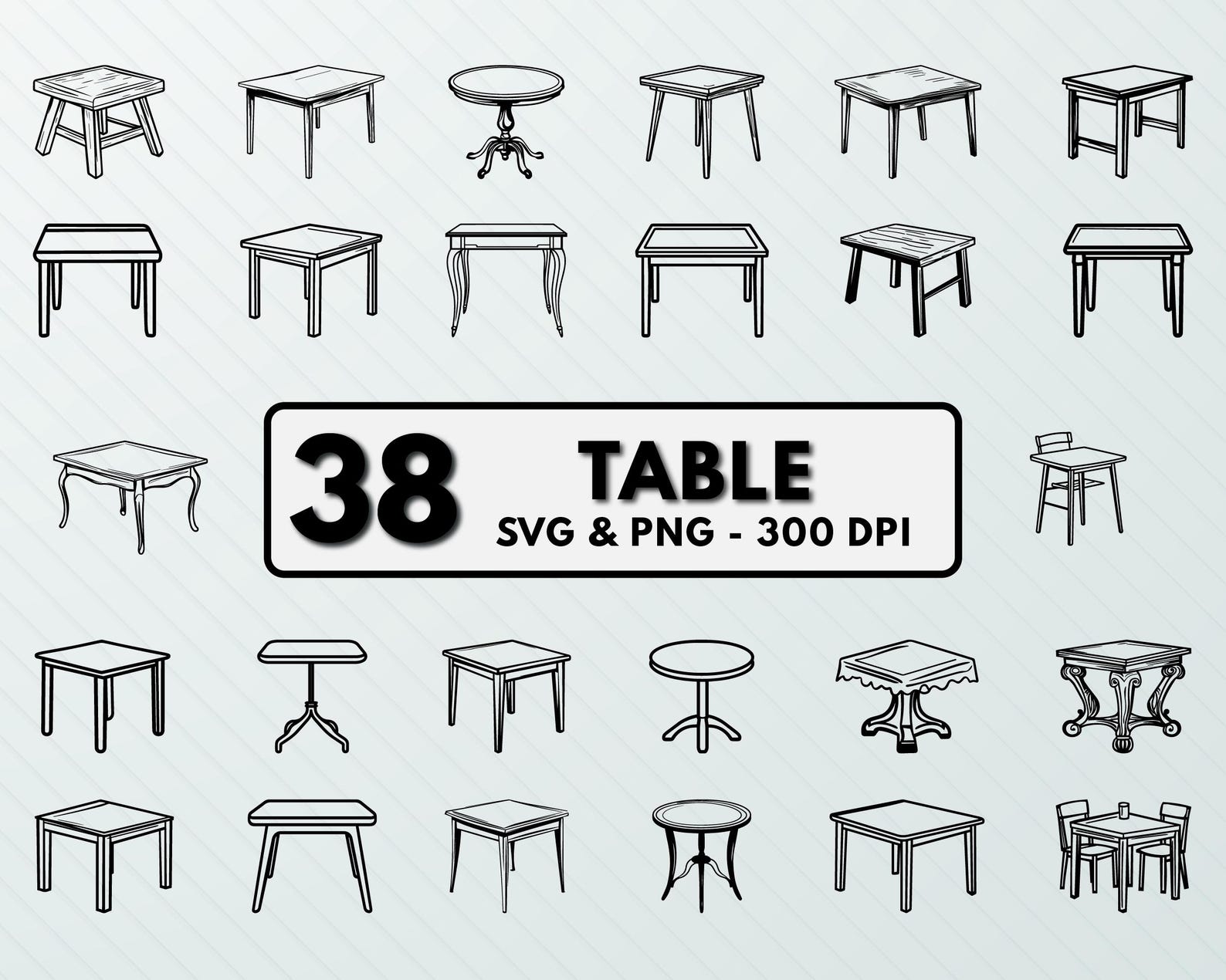 Table Svg Png, Table Clipart, Table Silhouette, Table Decal, Table ...