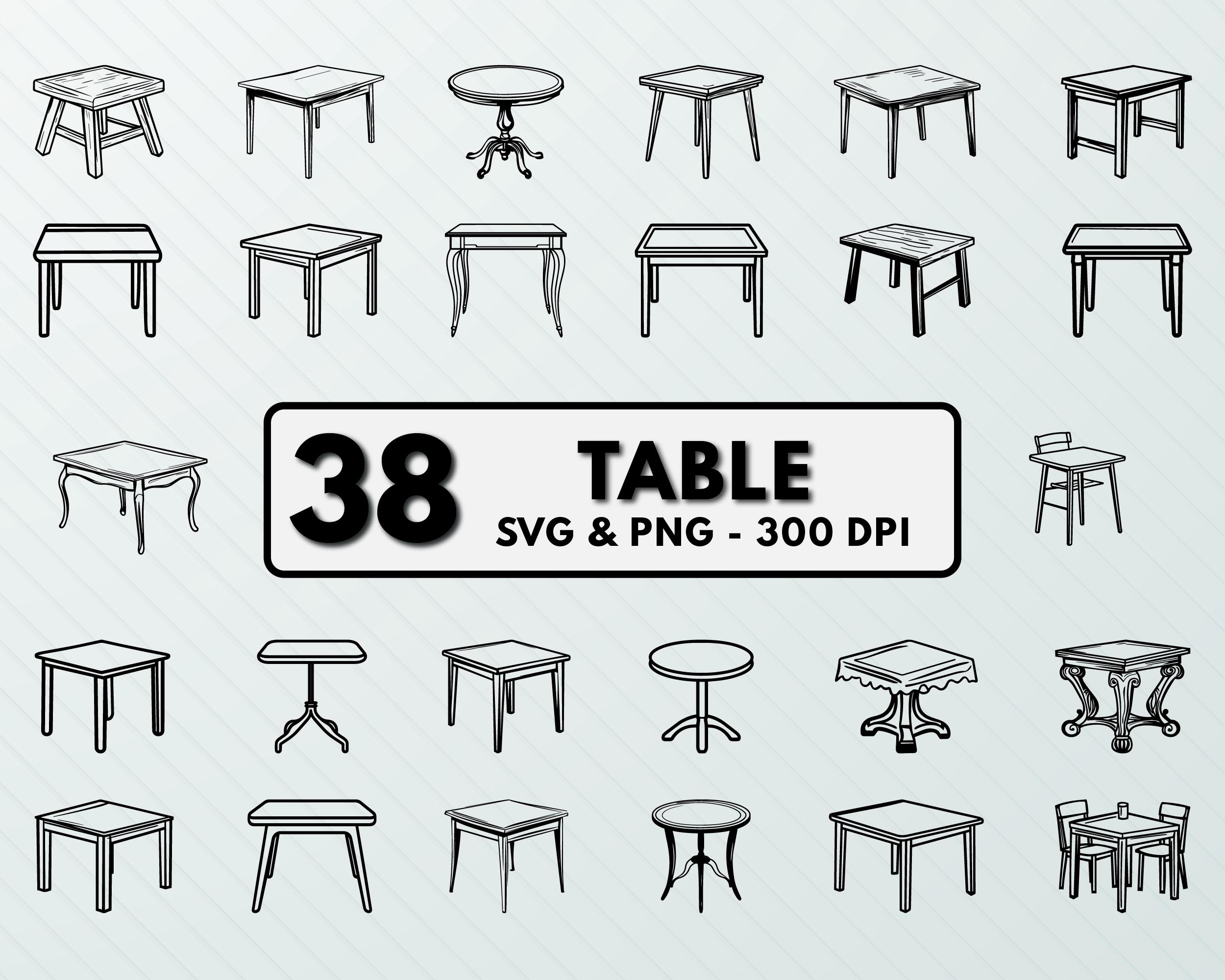 Table Svg Png, Table Clipart, Table Silhouette, Table Decal, Table ...