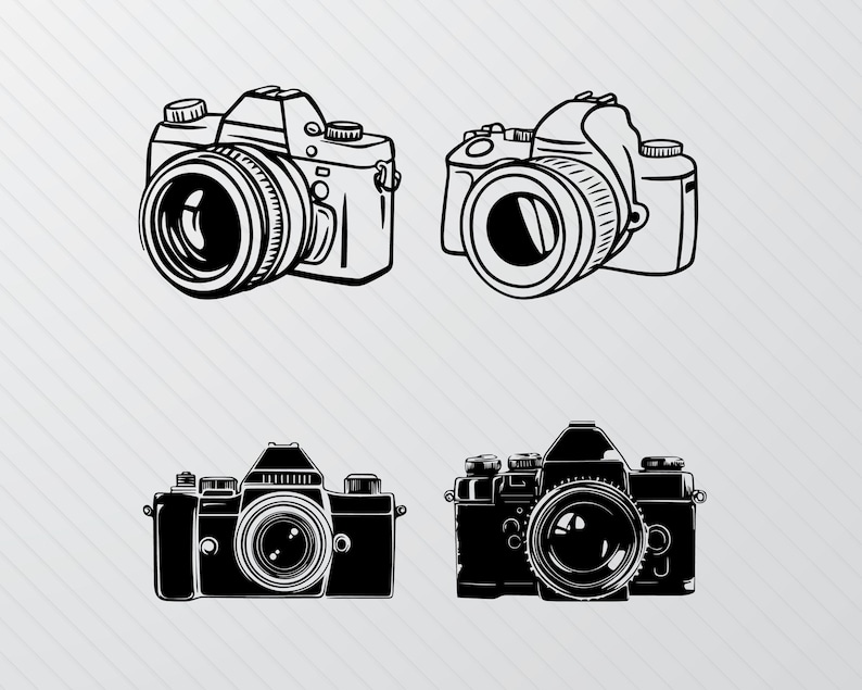 Camera Silhouette, Camera Svg Bundle, Photography Clipart, Camera Png ...