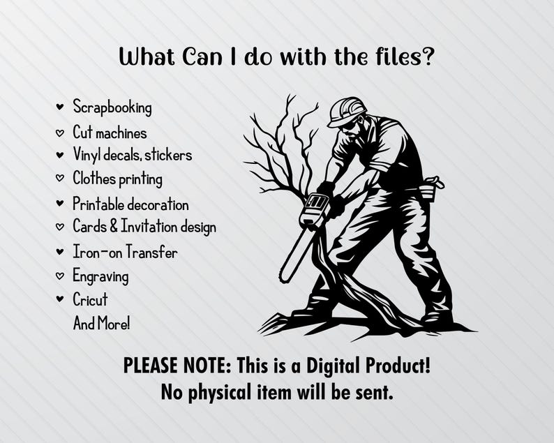 Arborist Silhouette SVG Bundle: Tree Surgeon Vector Clipart (PNG, SVG ...