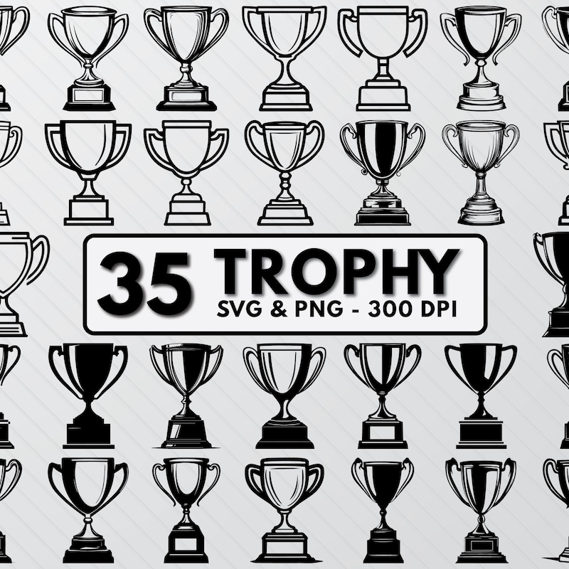 Trophy Svg - Etsy