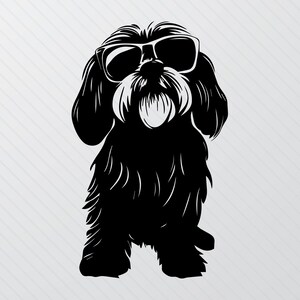 Lhasa Apso Svg Bundle, Lhasa Apso Dog Silhouette, Lhasa Apso Png Decal ...