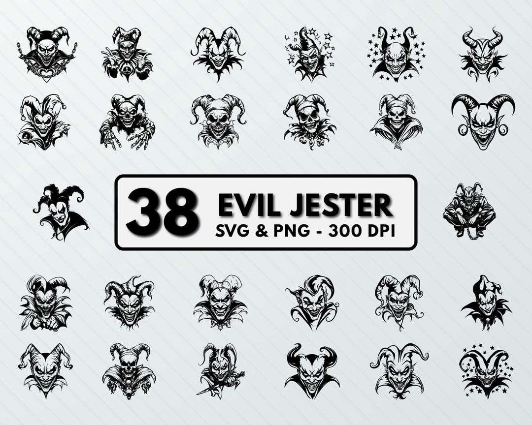 Evil Jester Svg Png, Evil Jester Clipart, Evil Jester Silhouette, Evil ...
