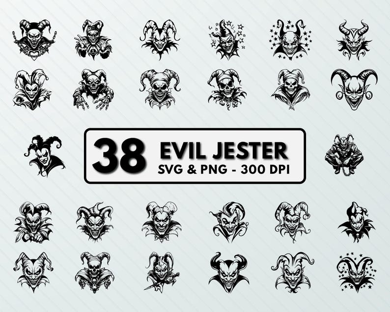 Evil Jester Svg Png, Evil Jester Clipart, Evil Jester Silhouette, Evil ...