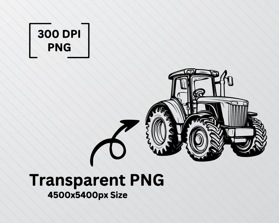 Tractor SVG Bundle: Farm Vehicle Clipart, Decal Cut Files (PNG) - Etsy