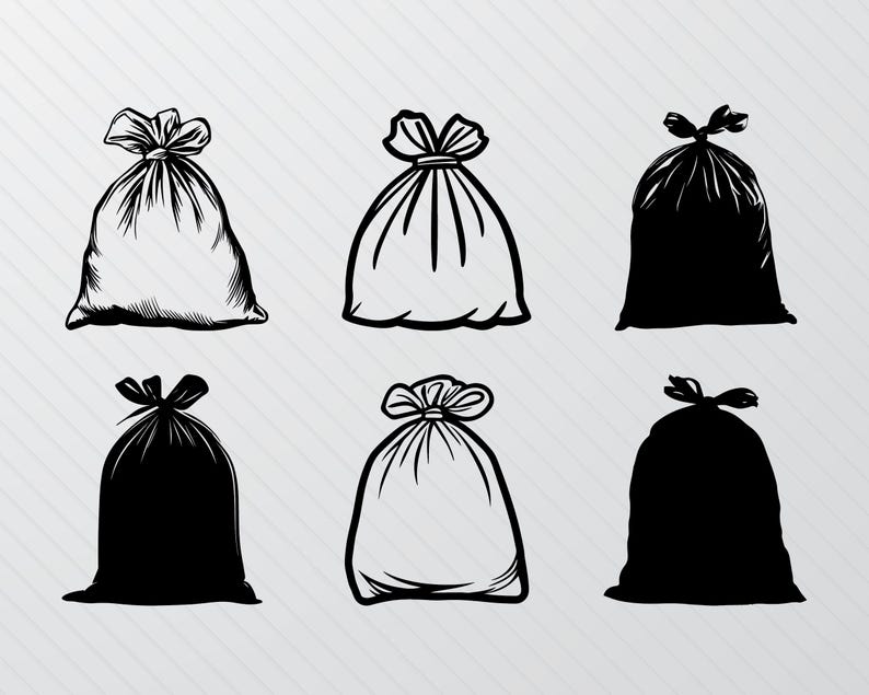 Sack Silhouette Svg, Bag Sack Svg Bundle, Sack Clipart Png, Pictogram ...