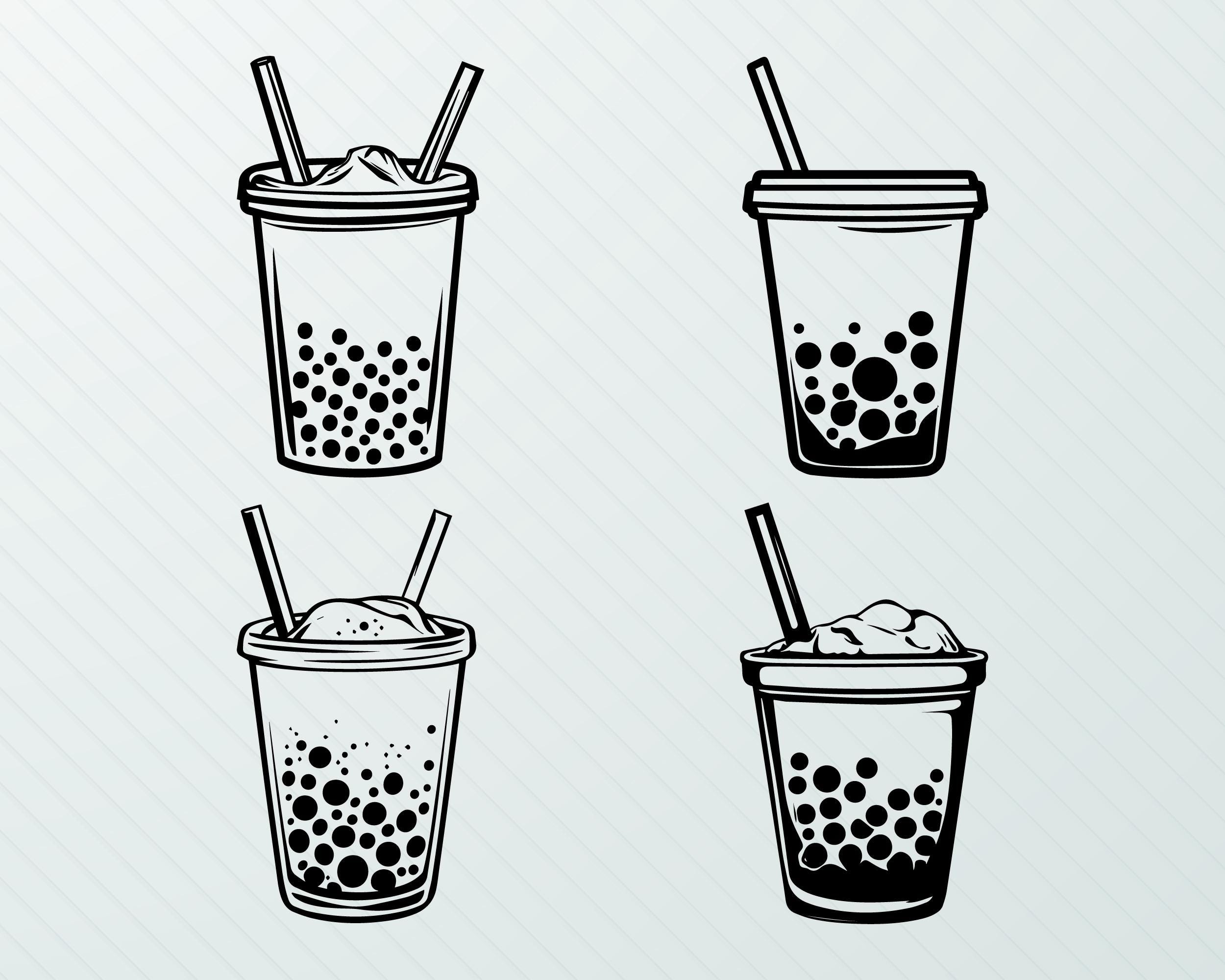 Boba Tea Clipart: SVG, PNG, Vector Art Cut Files - Etsy