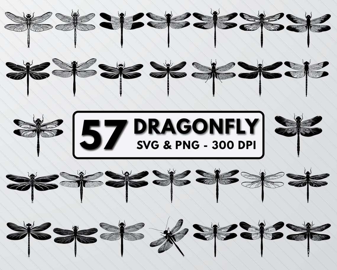 Dragonfly Silhouette Svg, Dragonfly Svg Cut File, Dragonfly Clipart ...