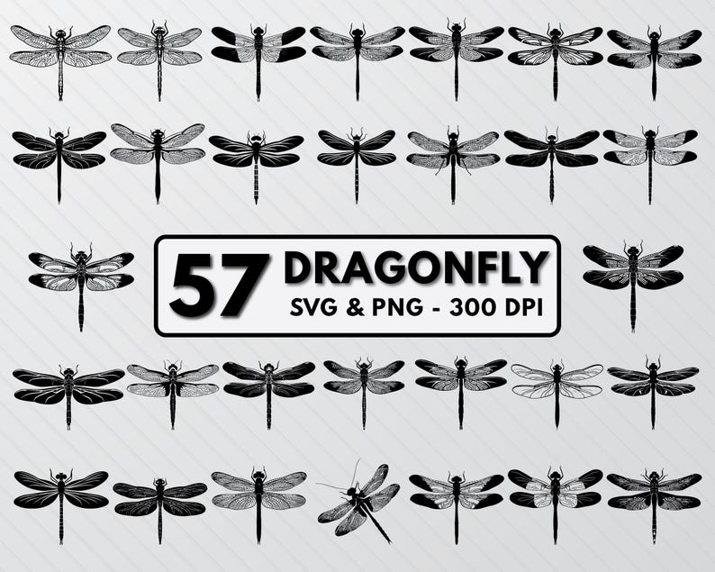 Dragonfly Silhouette Svg, Dragonfly Svg Cut File, Dragonfly Clipart ...