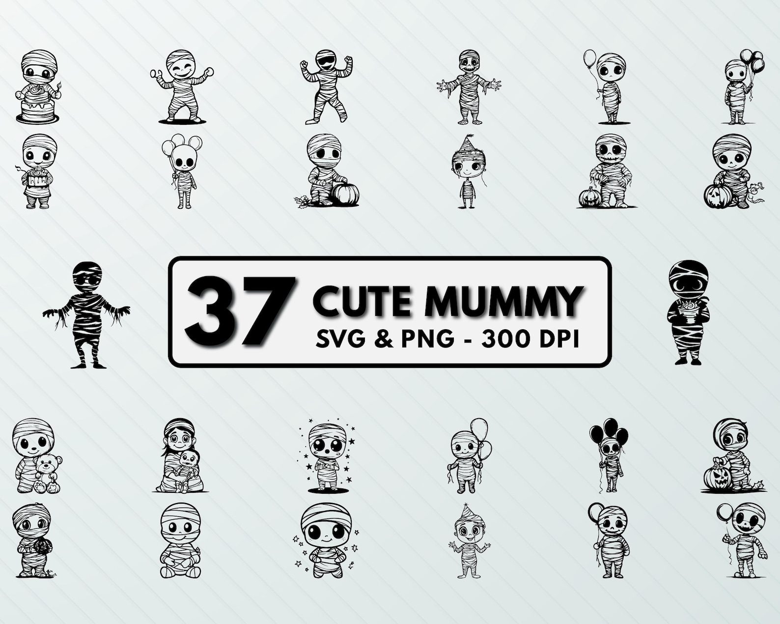Cute Mummy Svg Png, Cute Mummy Clipart, Cute Mummy Silhouette, Cute ...