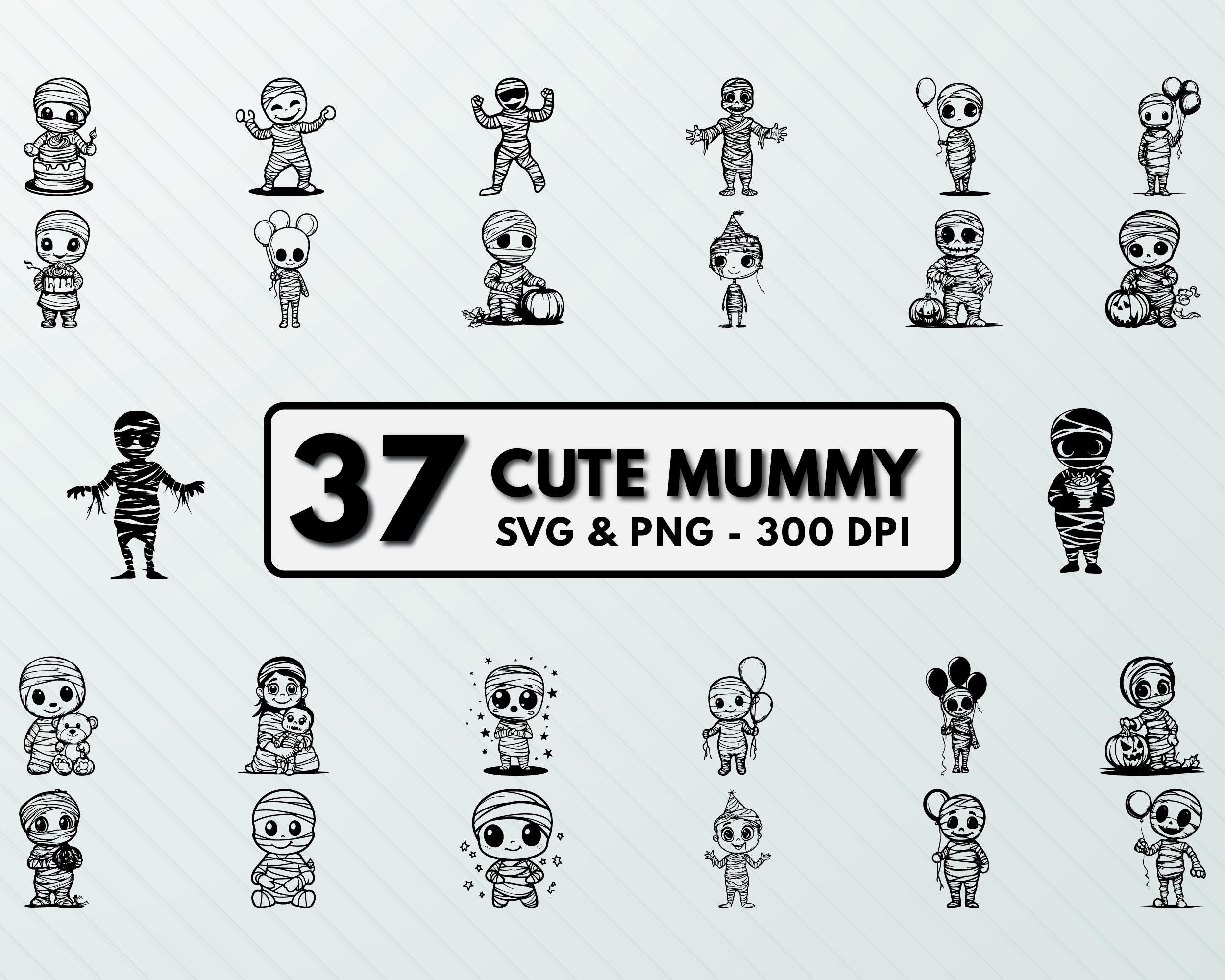 Cute Mummy Svg Png, Cute Mummy Clipart, Cute Mummy Silhouette, Cute ...